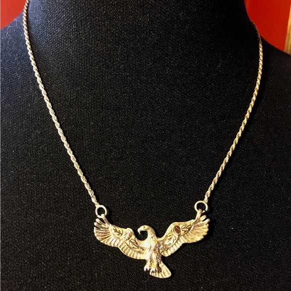 Jewelry | 1731 Eagle Necklace 925 Sterling Silver With 1k Tri Color ...